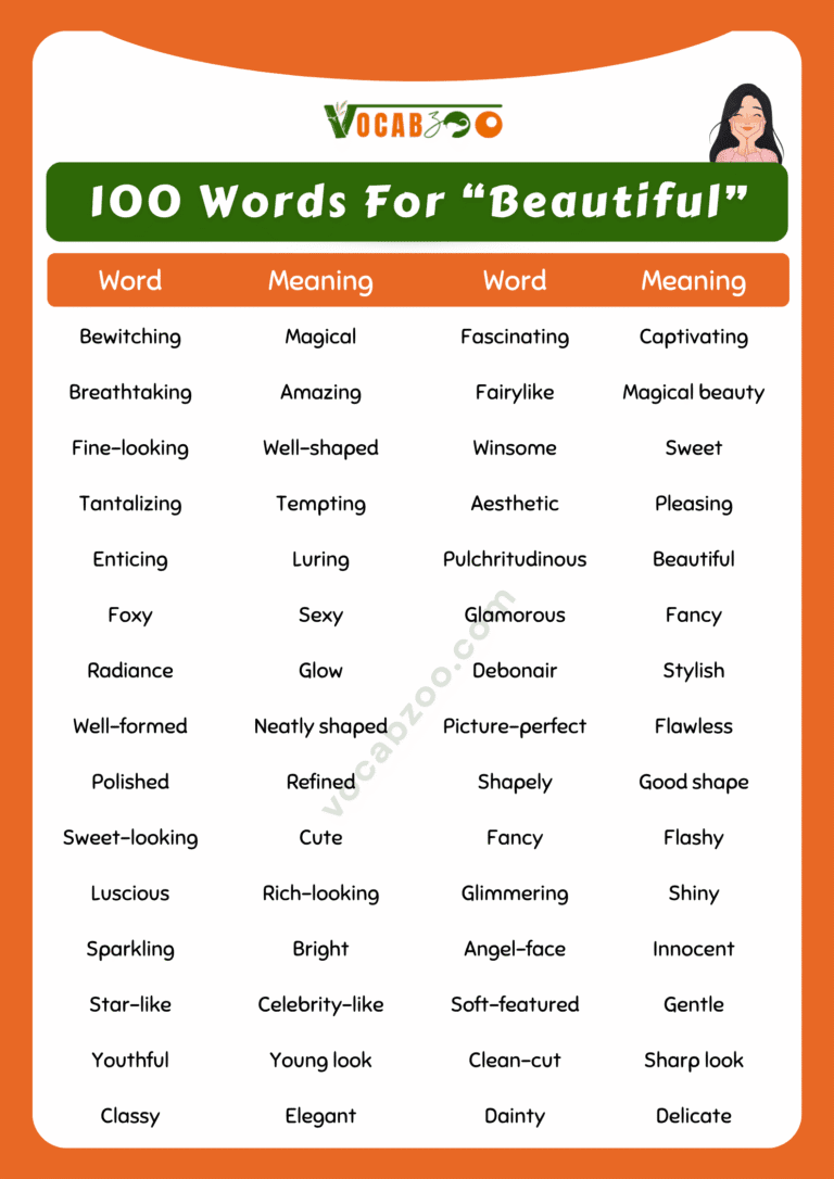Different Words for Beautiful in English | 100 Words for Beautiful