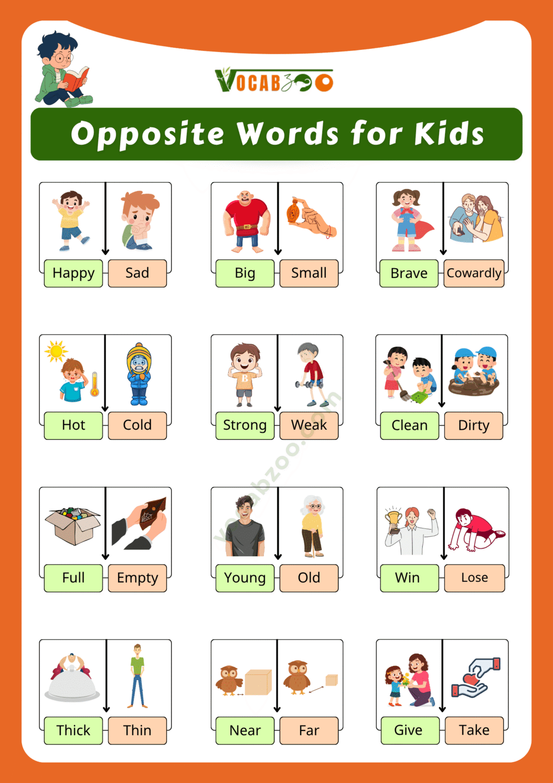 Opposite Words for Kids with Their Pictures - Vocabzoo