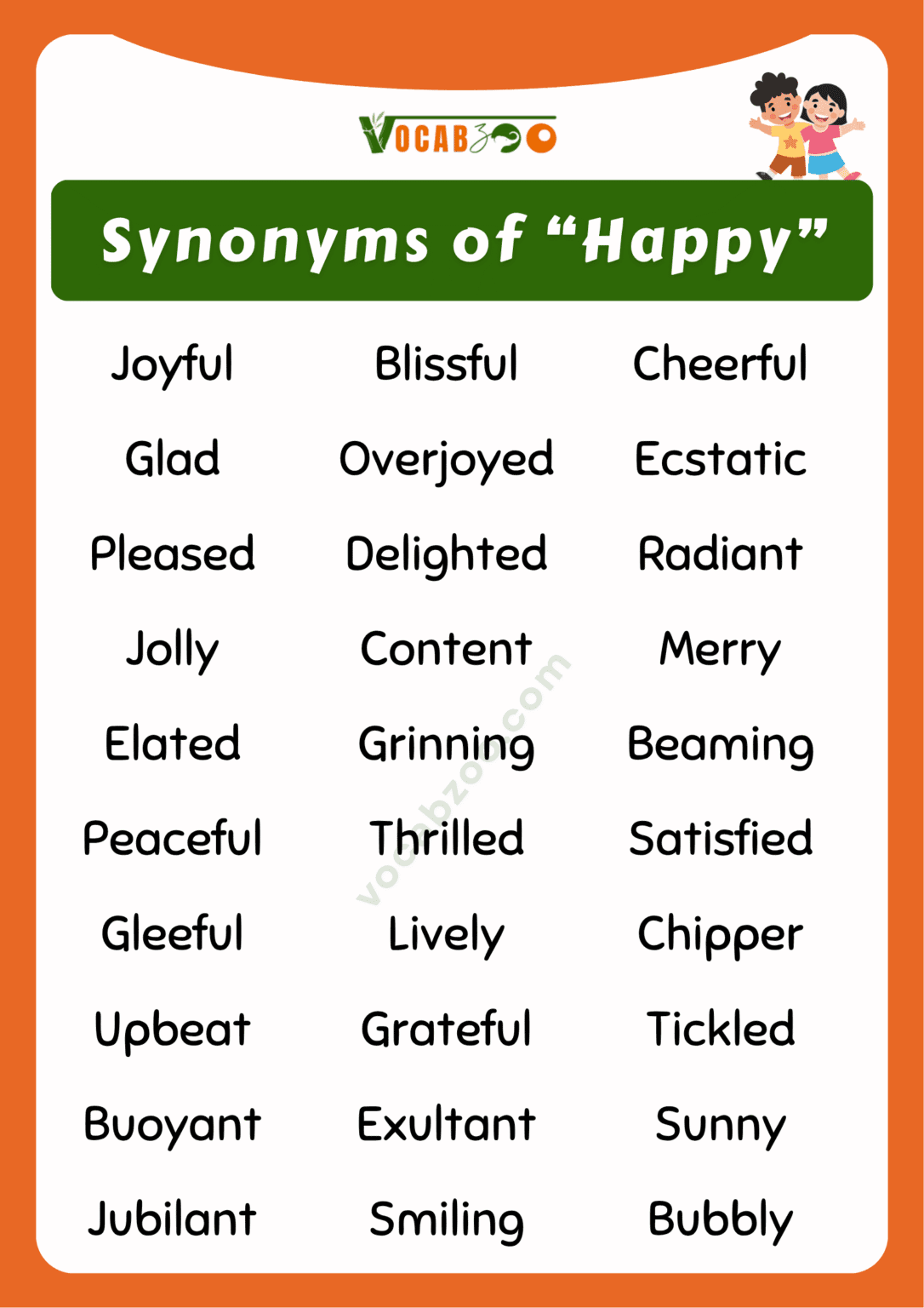 50 Best Synonyms of Happy with Meanings and Easy Examples
