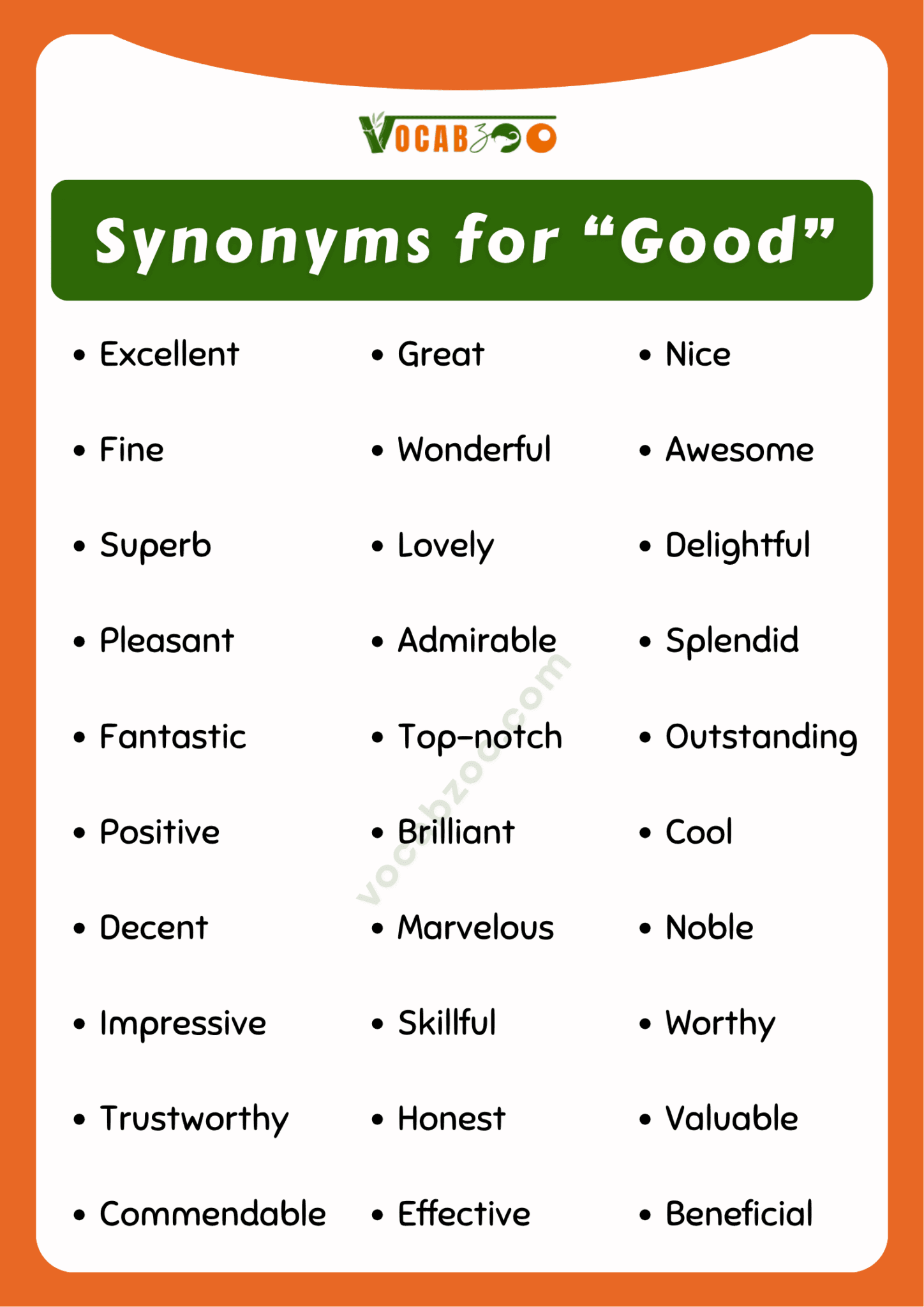 40+ Synonyms for Good in English with Meanings and Examples