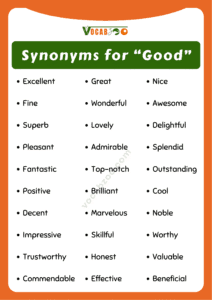 40+ Synonyms for Good in English with Meanings and Examples