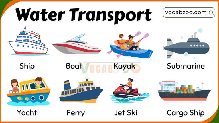30 Names of Water Transport with Pictures in English - Vocabzoo