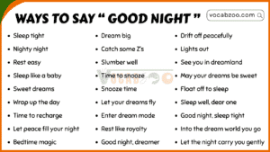 100 Different Ways to Say Good Night in English