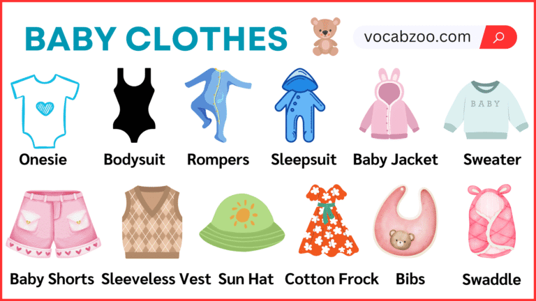 Baby Clothes Name with Their Pictures - Vocabzoo