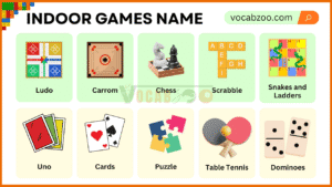 Indoor Games Names in English with Their Pictures - Vocabzoo