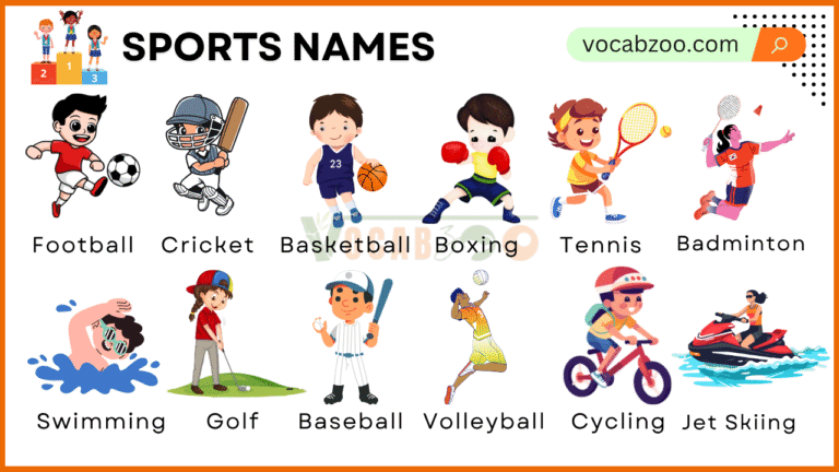 Names of Sports in English with Their Pictures - Vocabzoo