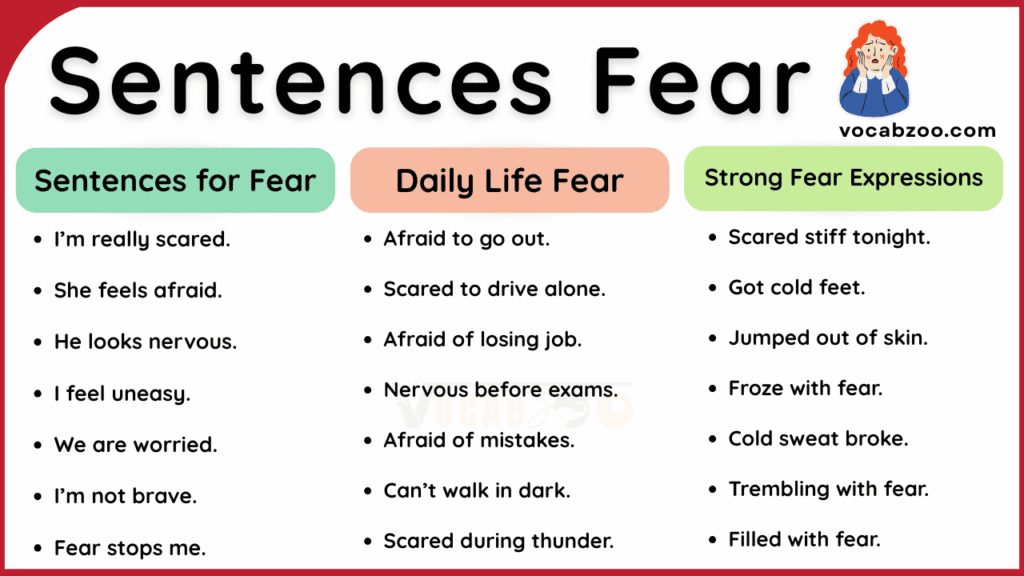 Sentences for Fear: 30 Ways to Say You’re Scared in English