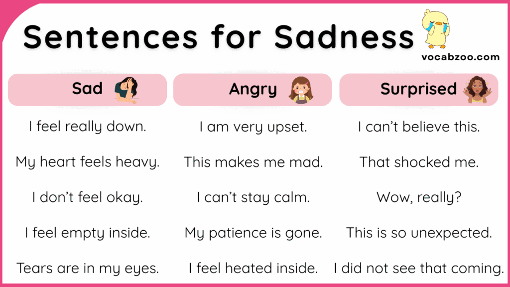 100 Sentences for Anger in English with Pictures - Vocabzoo