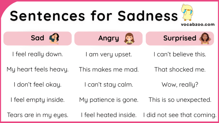 100 Sentences for Anger in English with Pictures - Vocabzoo