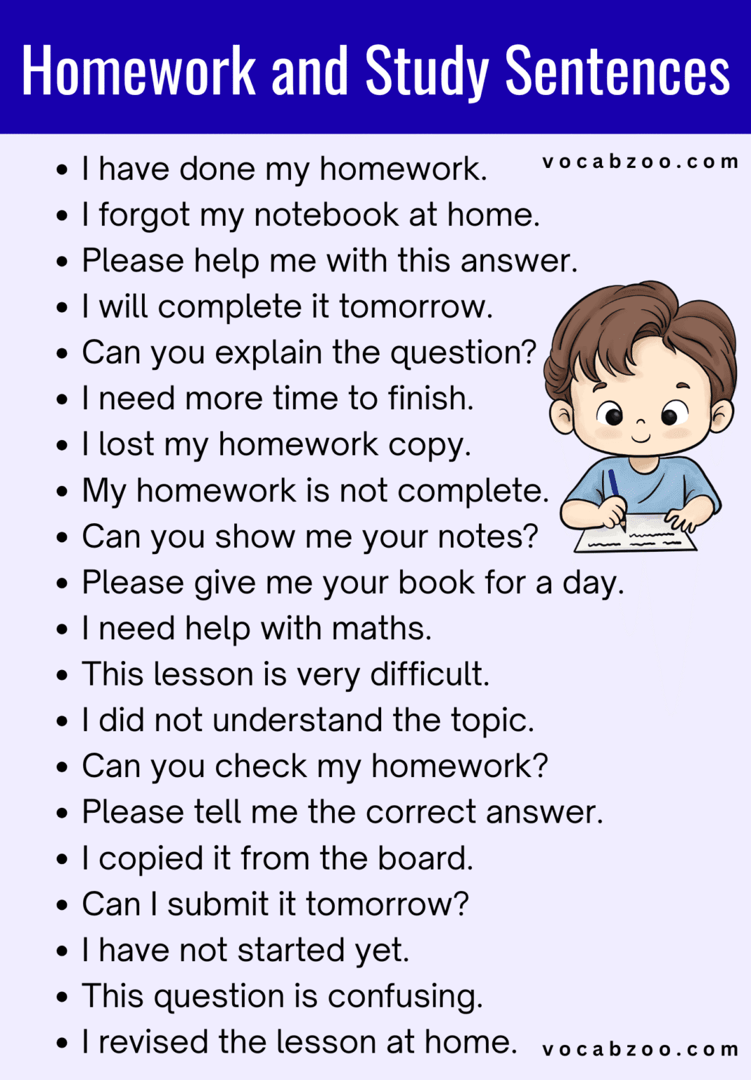 100+ Daily Conversation Sentences for Students - Vocabzoo