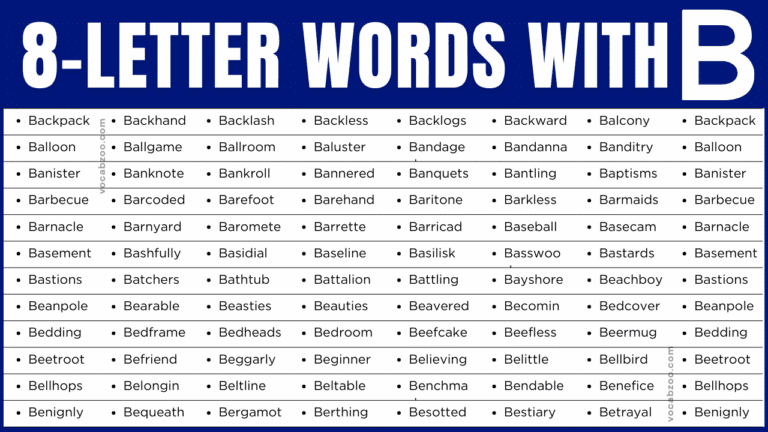 1000+ Words That Start with B | List of Words Starting with B - Vocabzoo