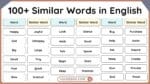 100+ Similar Words in English with Meanings and Pictures