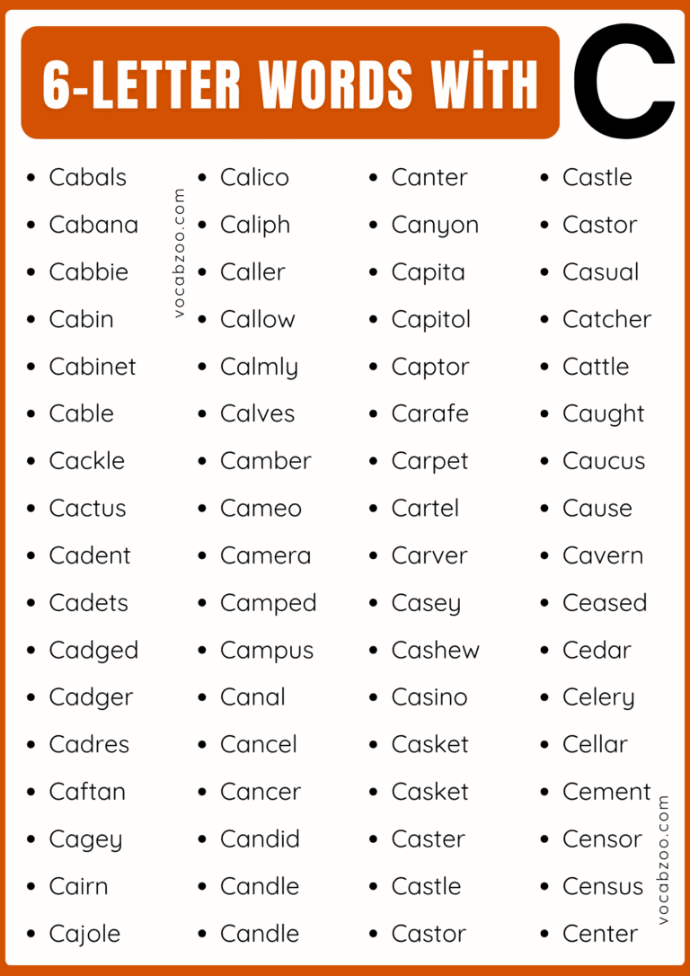 6 Letter Words that Start with C | 450+ Six Letter C-Words