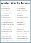 Another Word for Because: 25 Powerful Alternatives You Can Use