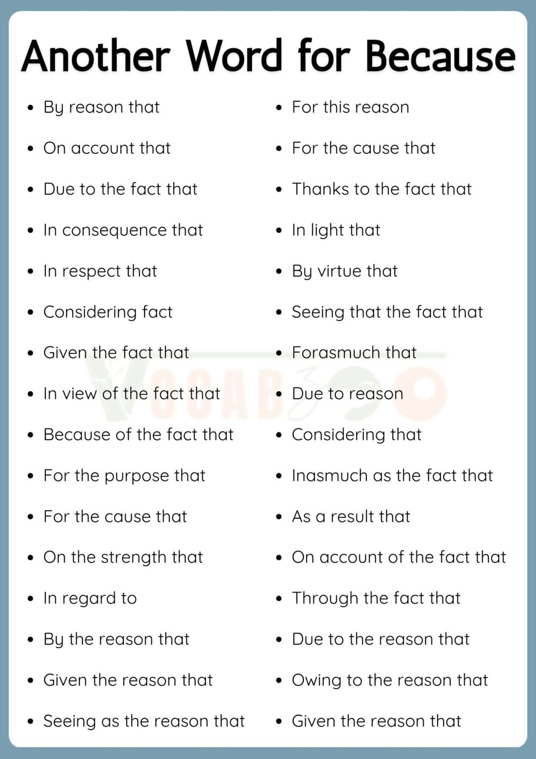 Another Word for Because: 25 Powerful Alternatives You Can Use