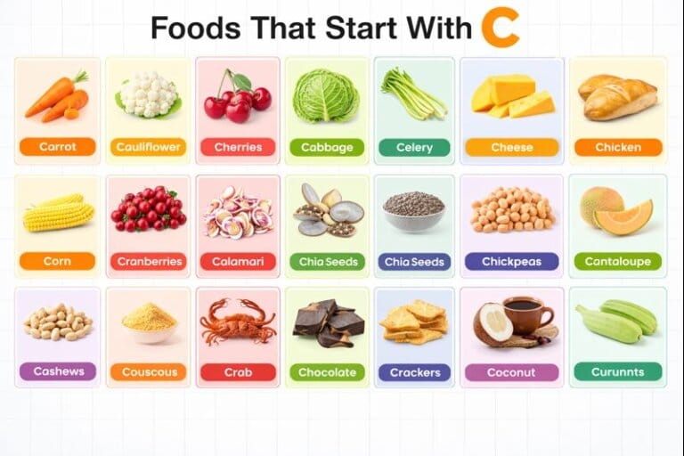 List of 100+ Foods That Start with C In English with Pictures