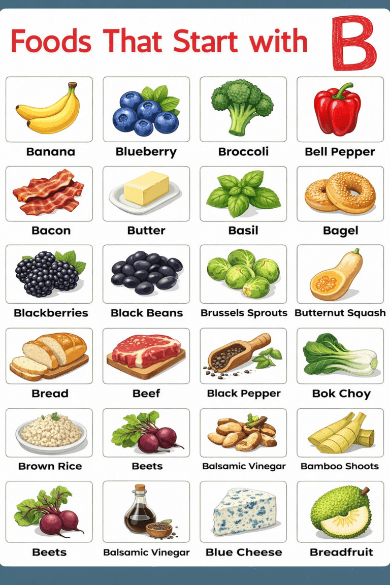 80+ Names of Foods That Start with B In English with Pictures