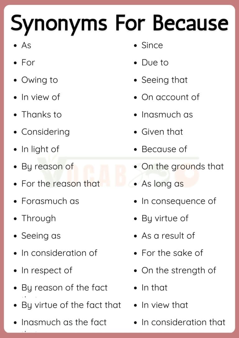 Another Word for Because: 25 Powerful Alternatives You Can Use
