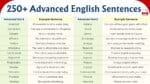 250+ Advanced English Sentences with PDF - Vocabzoo