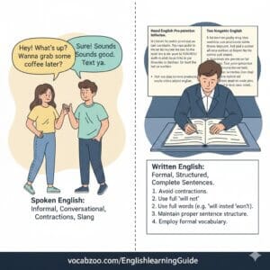Spoken English vs Written English Differences - Vocabzoo