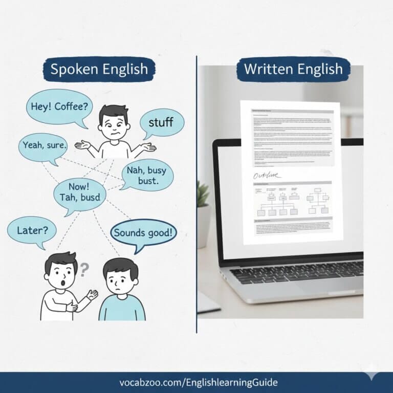 Spoken English vs Written English Differences - Vocabzoo