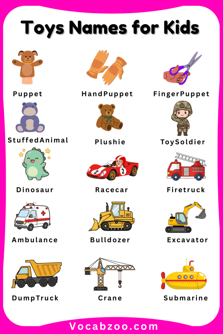 Toys Names for Kids in English with Pictures - Vocabzoo