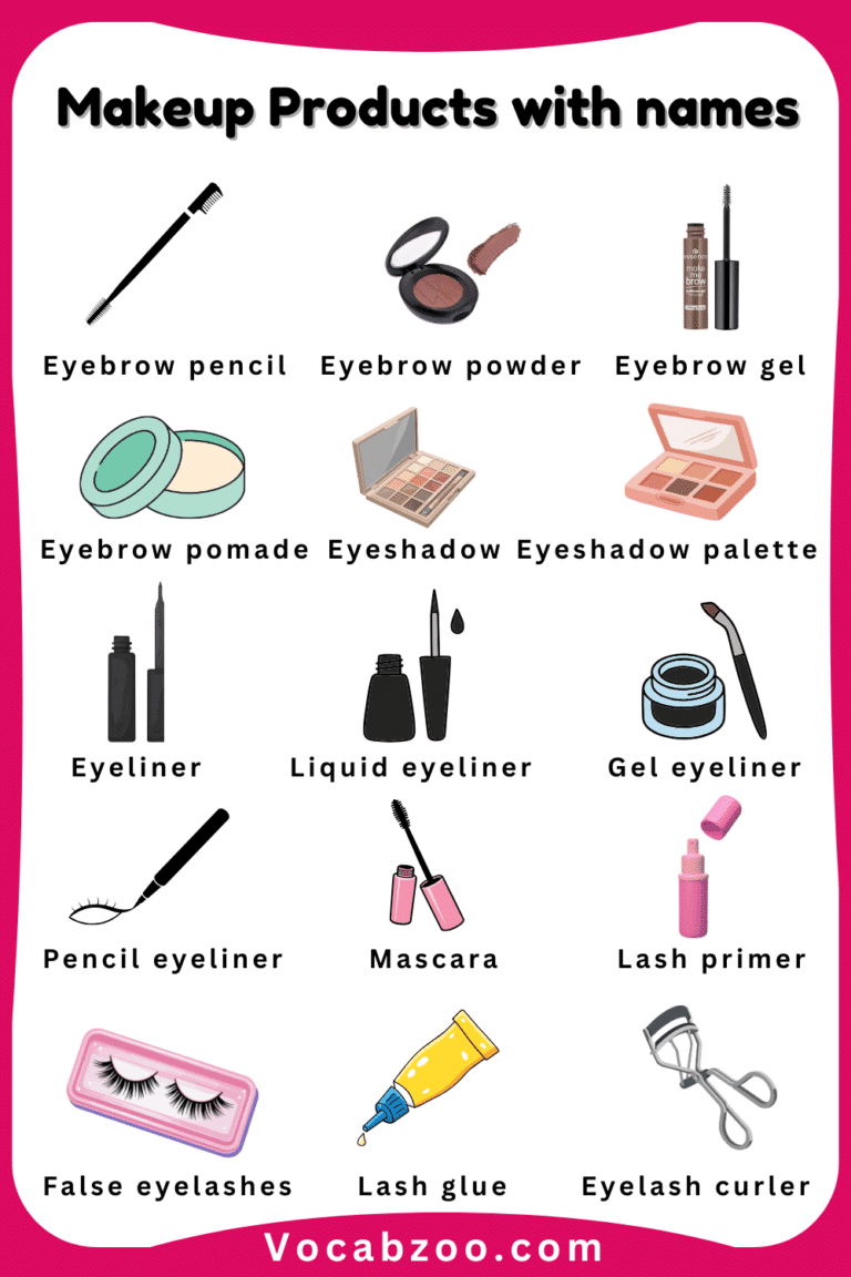 Full Makeup Products with names in English and Pictures - Vocabzoo